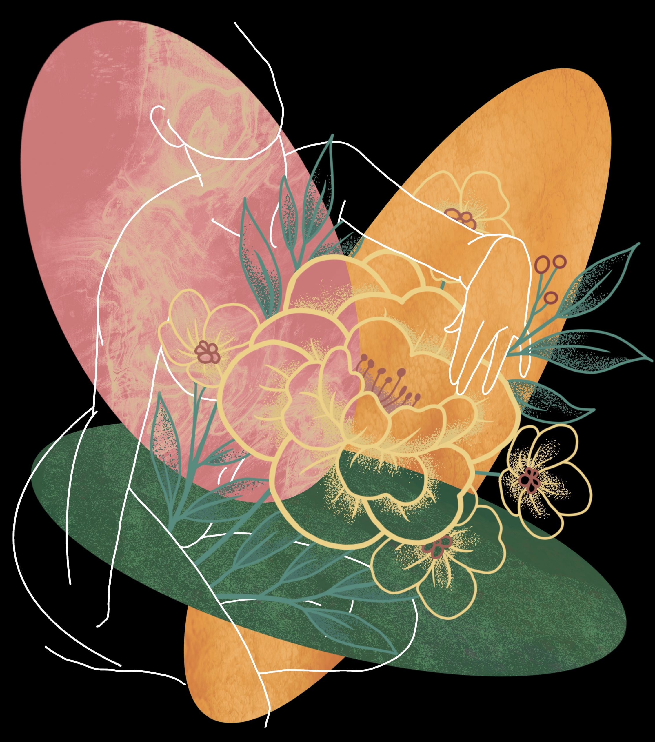 A Flower at the Center - Canvas Pontiac